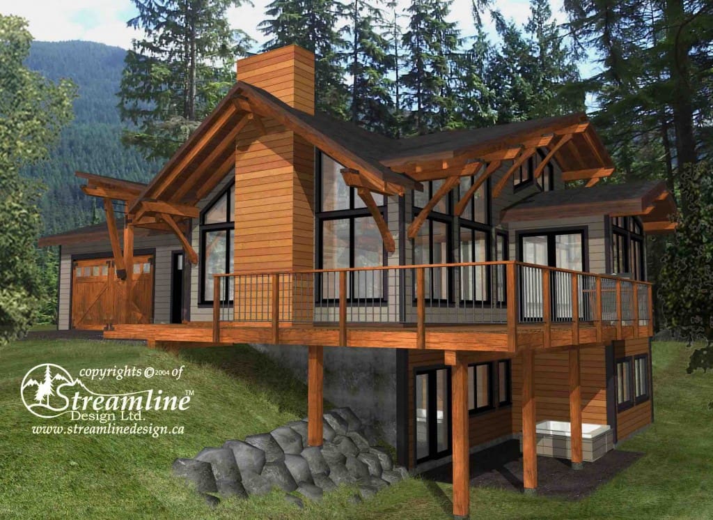 Emma Lake Timber Frame Plans - 3937sqft - Streamline Design